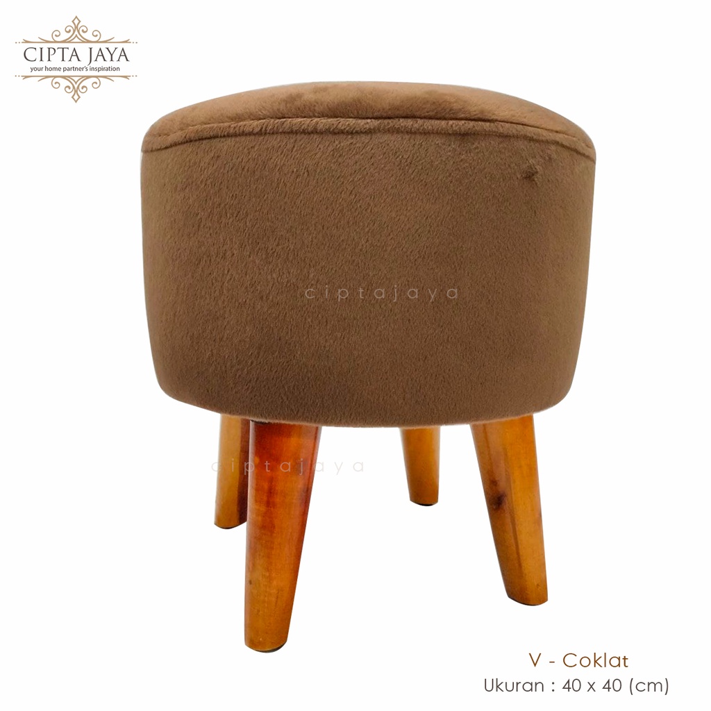 Jual Cipta Jaya - Kursi Stool Bulat Puff Sofa Minimalis Modern ...