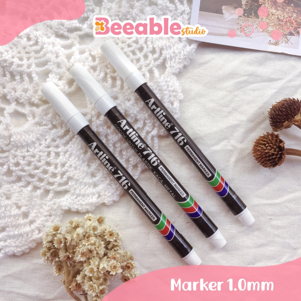 Jual Spidol Acrylic Black Marker Permanent WATERPROOF Bisa Untuk Kaca ...
