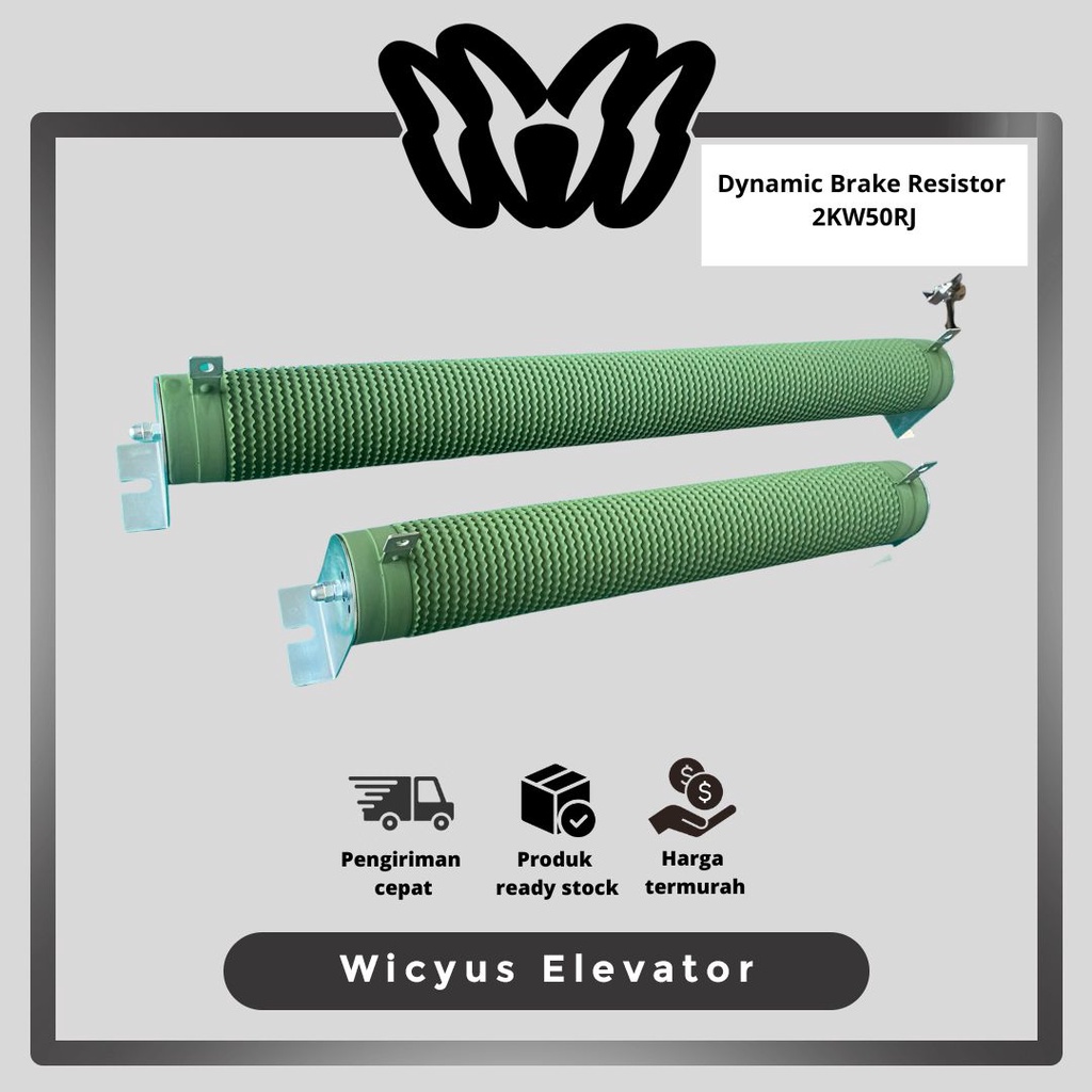 Jual Braking Resistor 2000 Watt 50 Ohm / Dynamic Brake Resistor 2KW50RJ ...