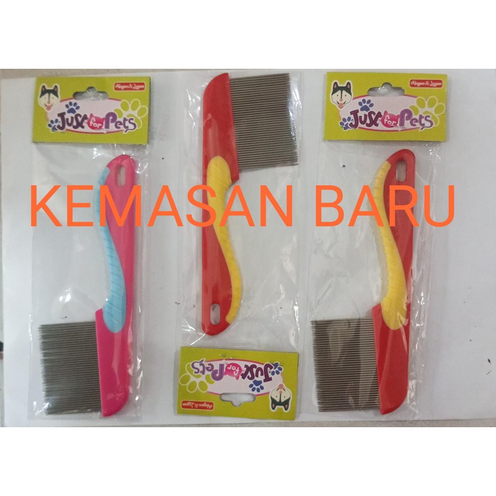 Jual BR204 Sisir Besi Chrome Gagang Plastik Sisir kutu Bulu Rontok ...