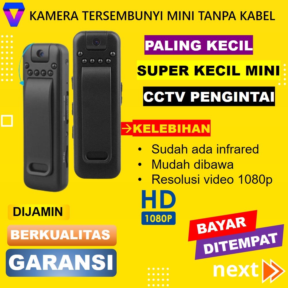 Jual KAMERA TERSEMBUNYI MINI TERSEMBUNYI TANPA KABEL CCTV KECIL PENGINTAI SPY CAMERA HIDDEN ...