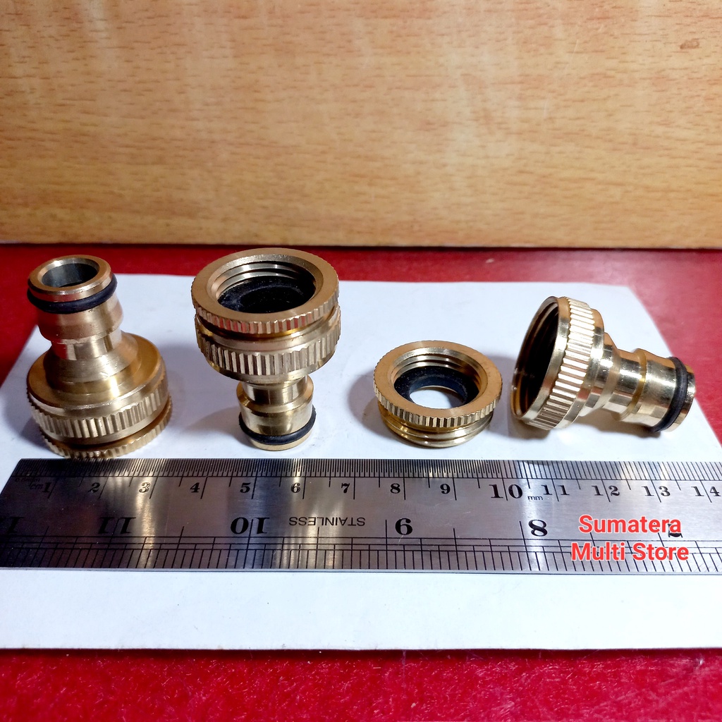 Jual Connector Kran Quick Release Jantan ukuran 1/2 - 3/4 Kuningan ...