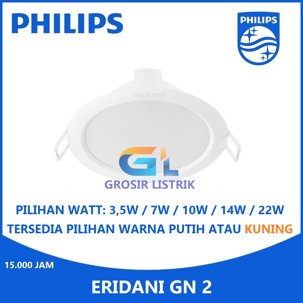 Jual Philips Downlight LED Eridani 14W Putih atau Kuning G2 DL190B 14 W ...