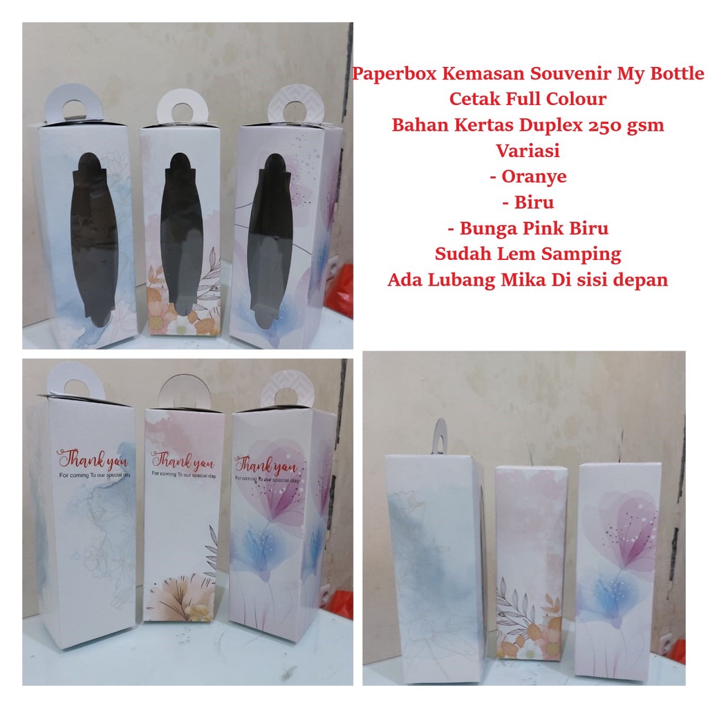 Jual Paperbox Kemasan My Bottle Murah Uk. 7 x 7 x 20 Bahan Duplex 250 ...