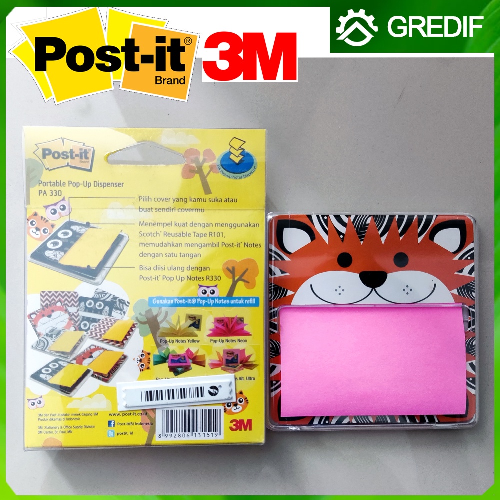 Jual 3M Post It Sticky Note Dispenser Portable Travel Pop Up Tempat ...