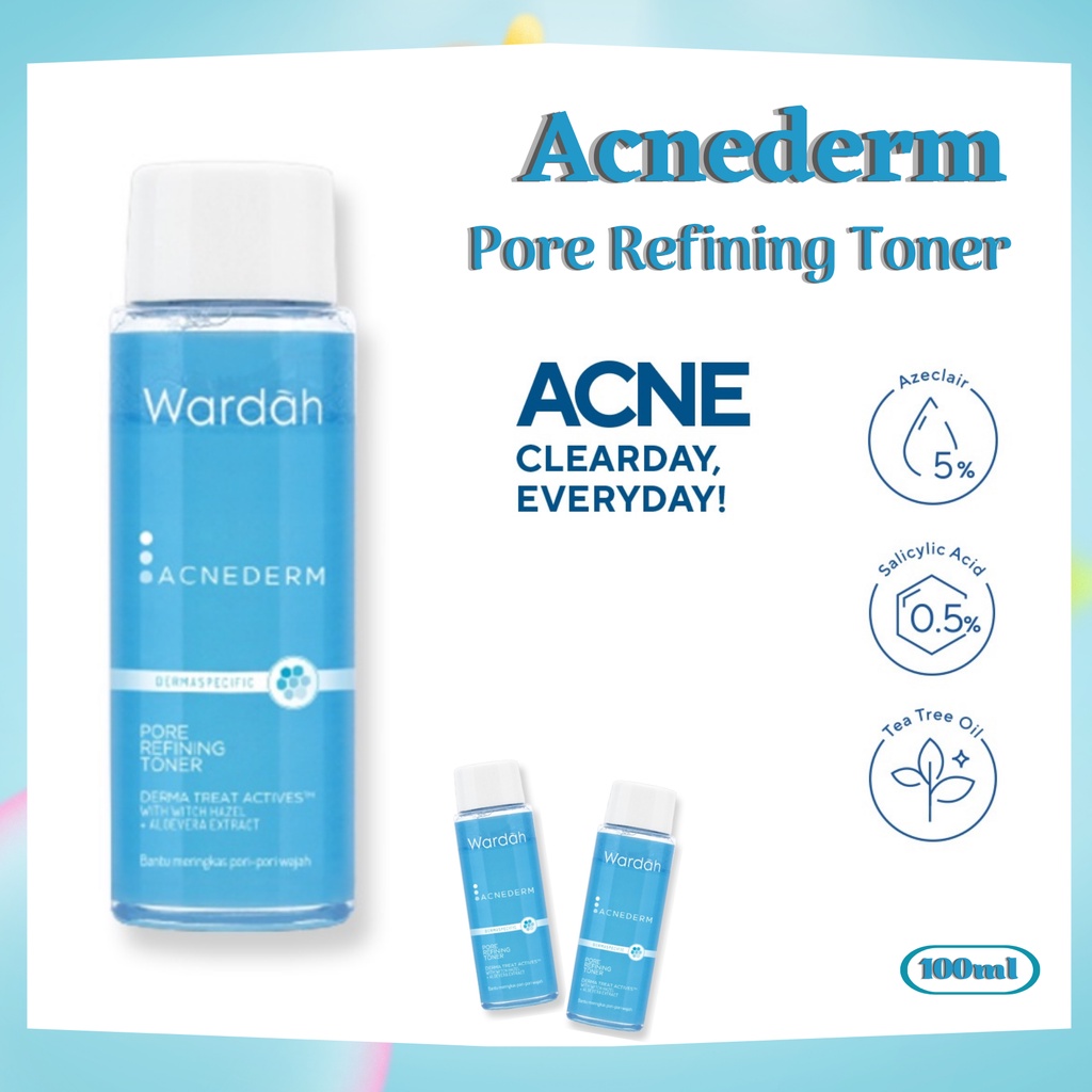 Jual Wardah Acnederm Pore Refining Toner 100ml | Shopee Indonesia