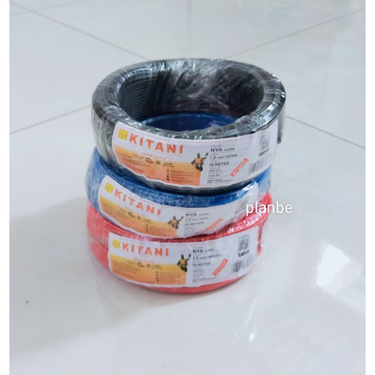 Jual 1 METER KABEL KITANI NYA 1.5MM ENGKEL LISTRIK 1.5 KAWAT TUNGGAL ...