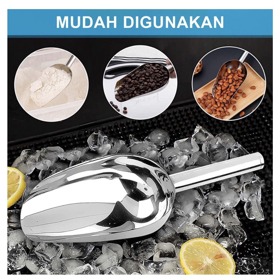 Jual MM - SKOP ES BATU STAINLESS TEBAL 12/11/10/9/8 INCH - SENDOK SEKOP ...
