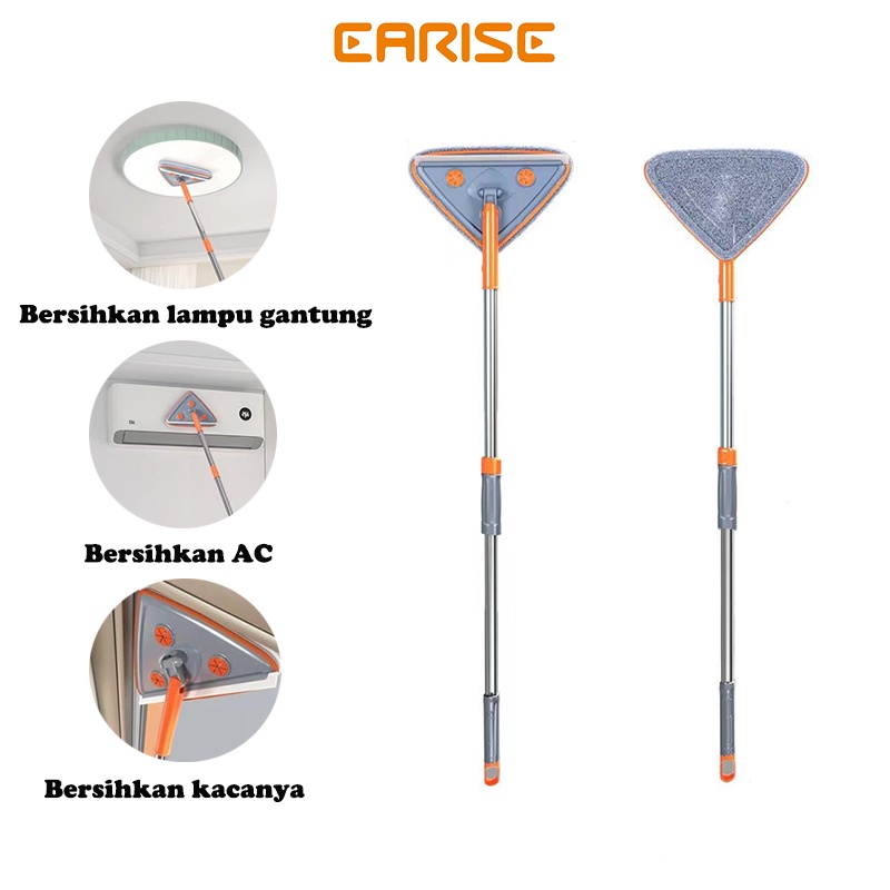 Jual EARISE New Alat Pel Lantai Basah Triangle Mop Wall Window Lazy Mop ...