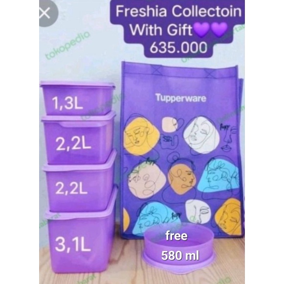 Jual freshia collection / freshia tupperware / freshia ungu / freshia ...