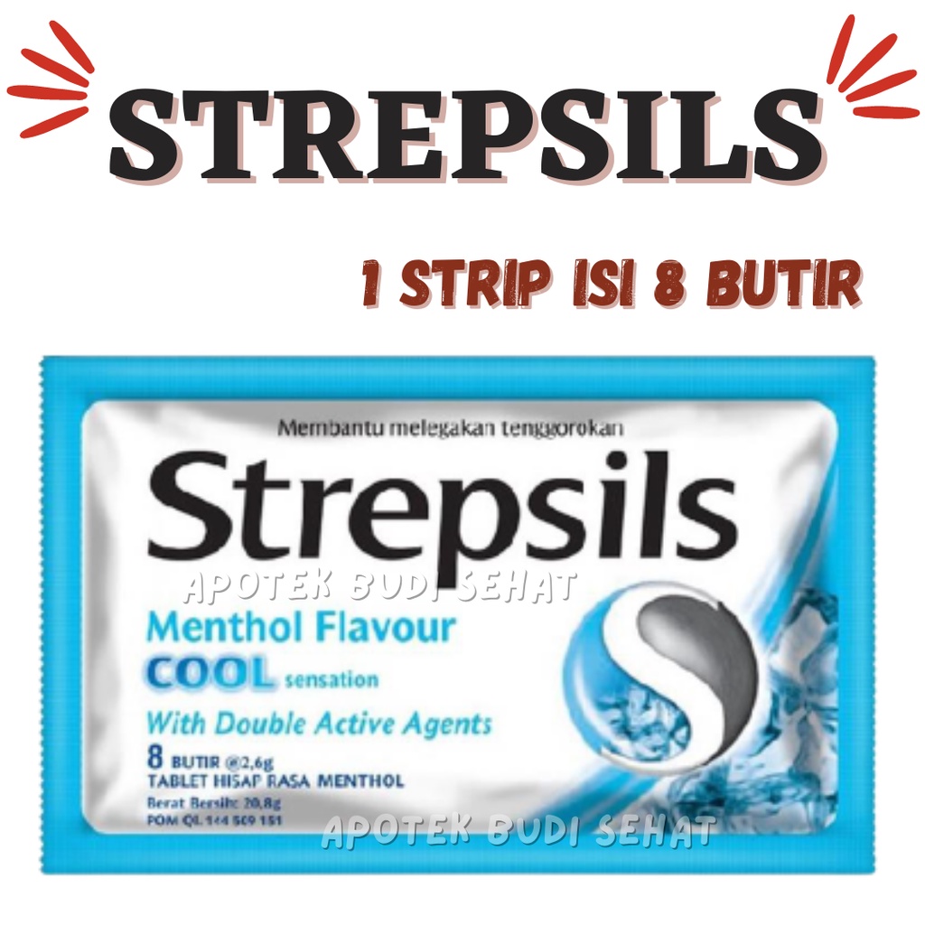 Jual Strepsil Cool Mint Strepsil Biru Permen Strepsils Strip isi 8 ...