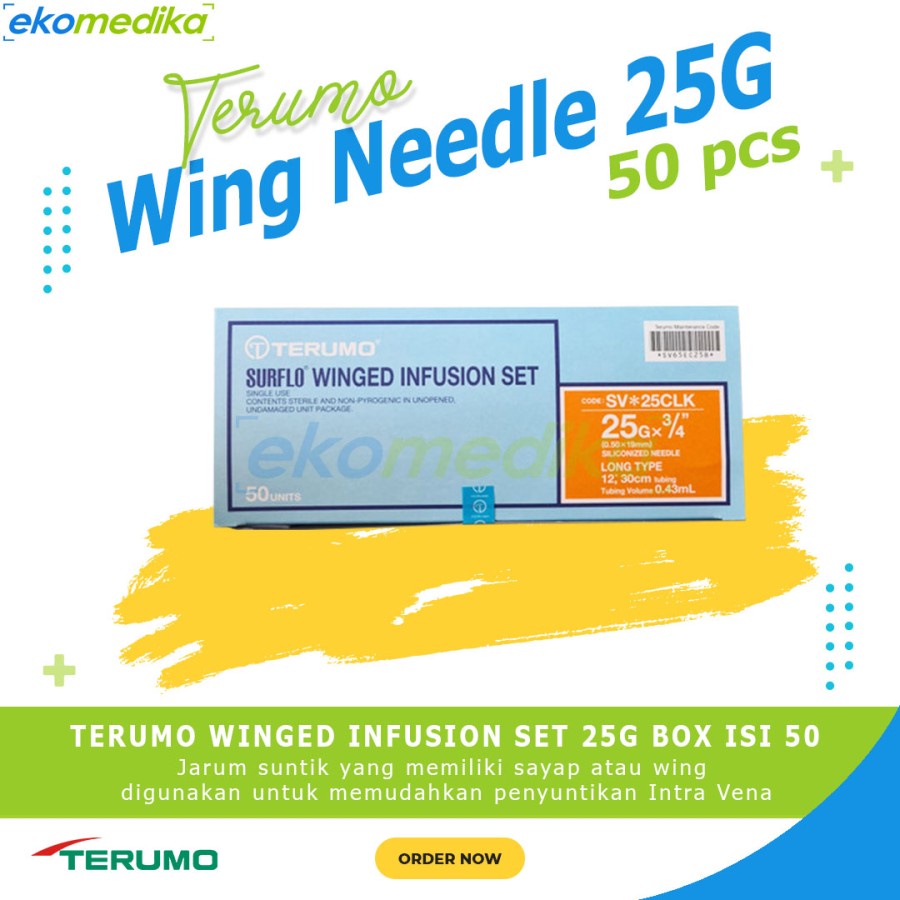 Jual Terumo Wing Needle 23g 25g 27g Winged Infusion Set Terumo | Shopee Indonesia
