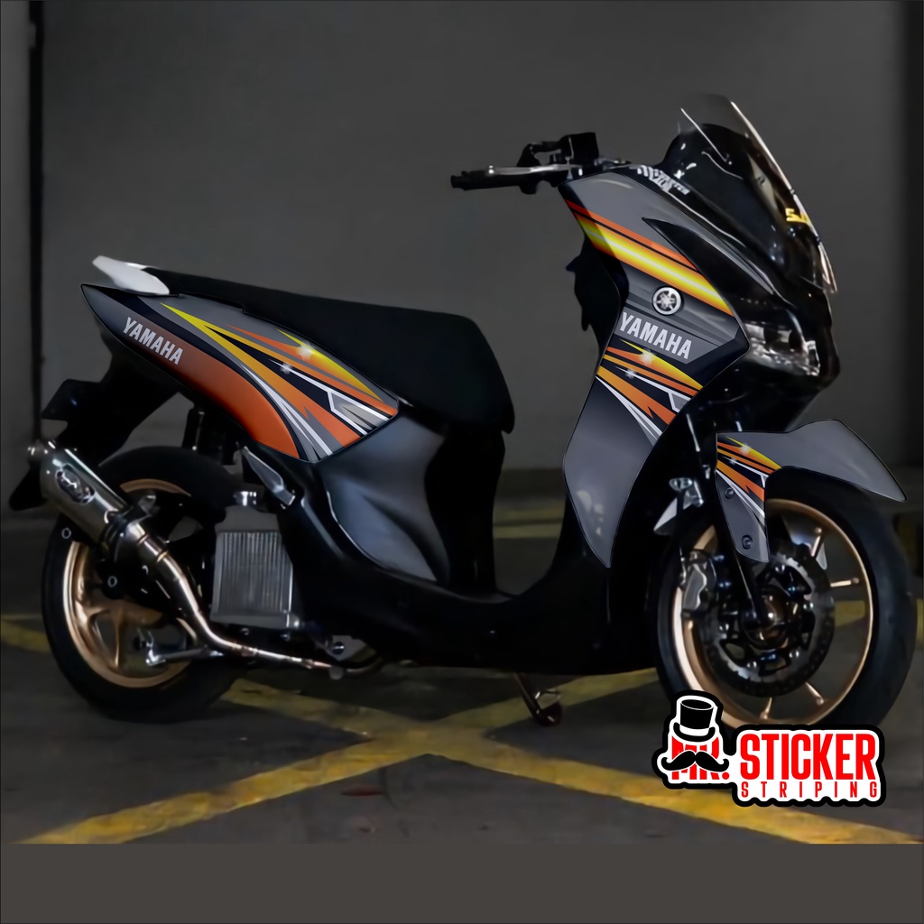Jual decal yamaha lexi 125 full body costum sticker motif grafis star ...