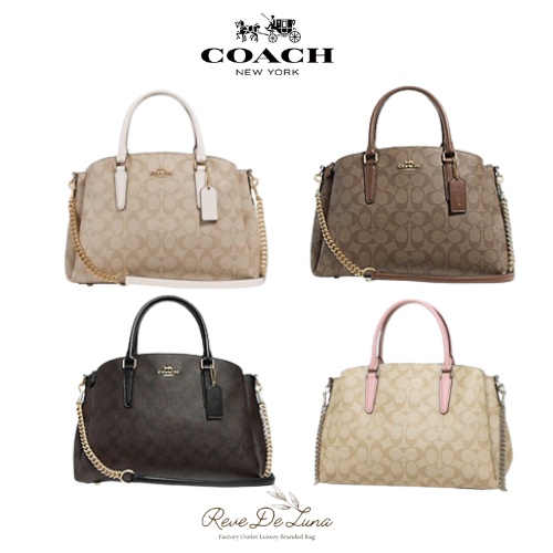 Jual Coach Mini Sage Carryall In Signature Canvas Brown Black Original ...
