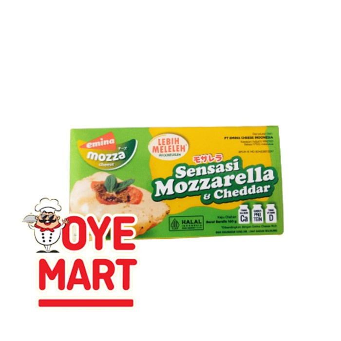 Jual EMINA MOZZARELLA & CHEDDAR CHEESE 165GR / KEJU MOZZARELLA | Shopee ...