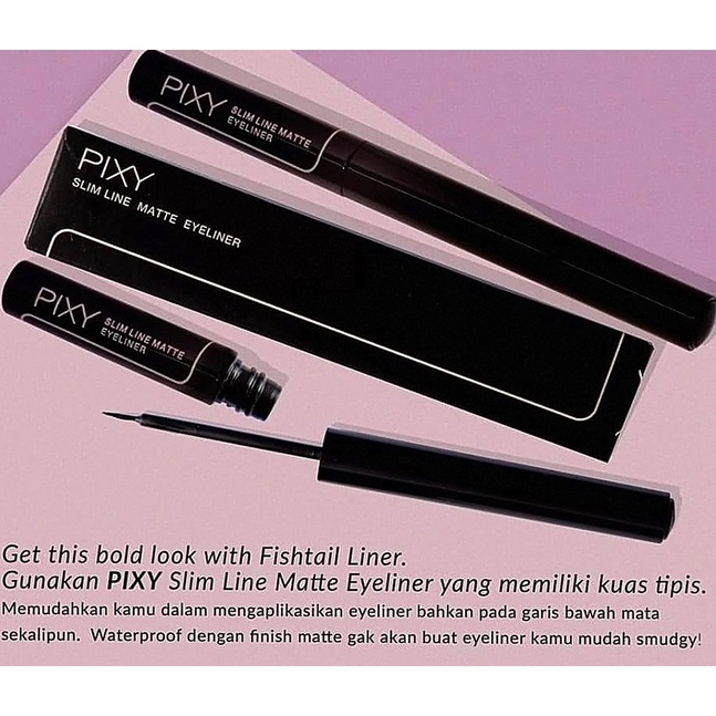 Jual PIXY SLIM LINE MATTE EYELINER | Shopee Indonesia