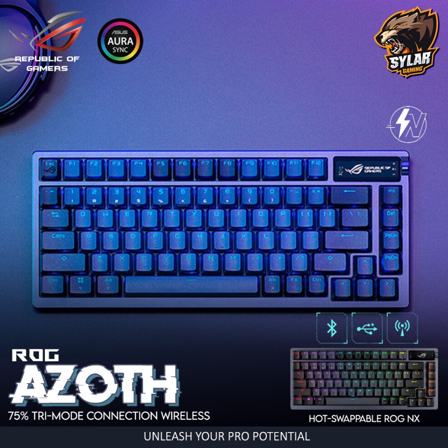 Jual Asus ROG Azoth 75% Tri-Mode Connection Wireless Gaming Keyboard ...