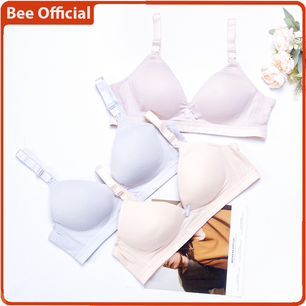 Jual BEE - Bra Menyusui Nursing Tanpa Kawat Cup C / BH Wanita Kait 4 8900 | Shopee Indonesia