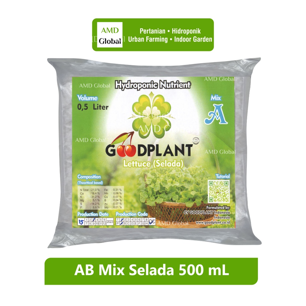 Jual AB Mix Selada Goodplant 500 mL Nutrisi Hidroponik Khusus Selada ...