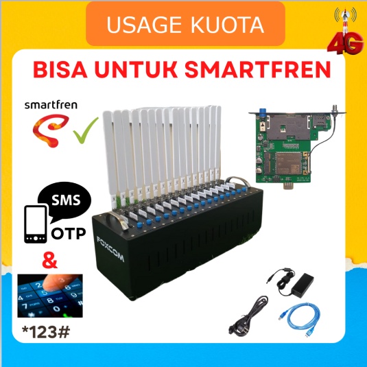 Jual MODEMPOOL FOXCOM 4G USAGE DATA 8 PORT DAN 16 PORT | Shopee Indonesia