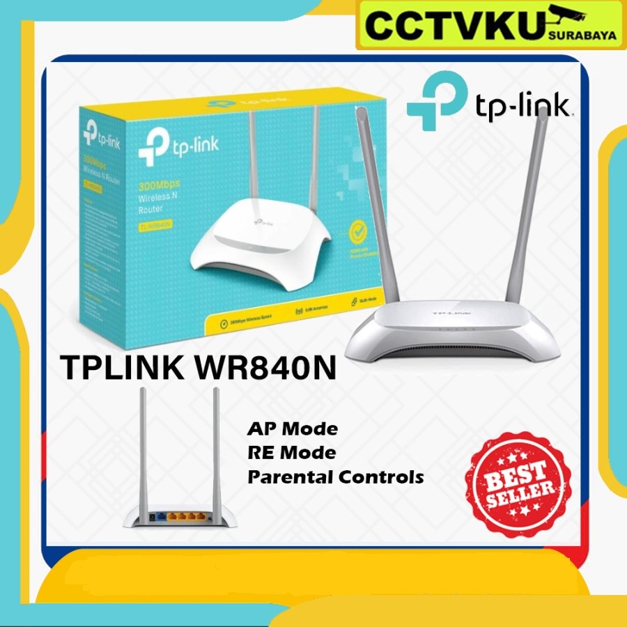 Jual TP-LINK TL-WR840N / TL WR 840 N : TPLink 300Mbps Wireless N Router ...