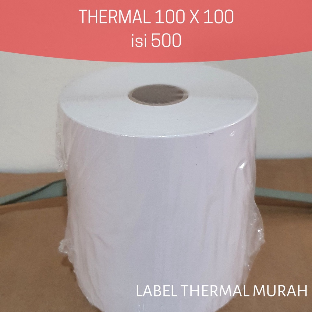 Jual Label Thermal 100x100 isi 500 per roll | Shopee Indonesia