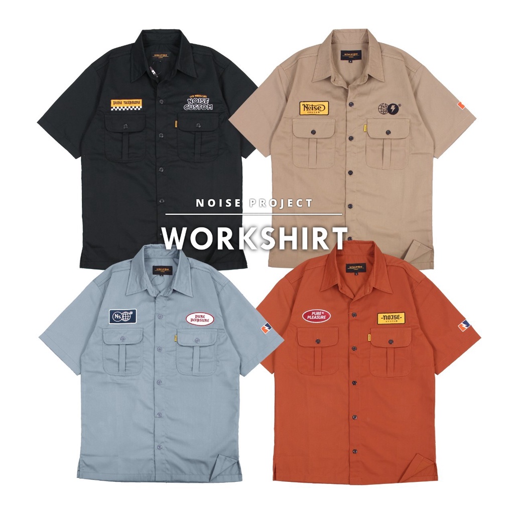 Jual WORKSHIRT PRIA NOISE COSTUM BLACK - KEMEJA PENDEK LAPANGAN ...