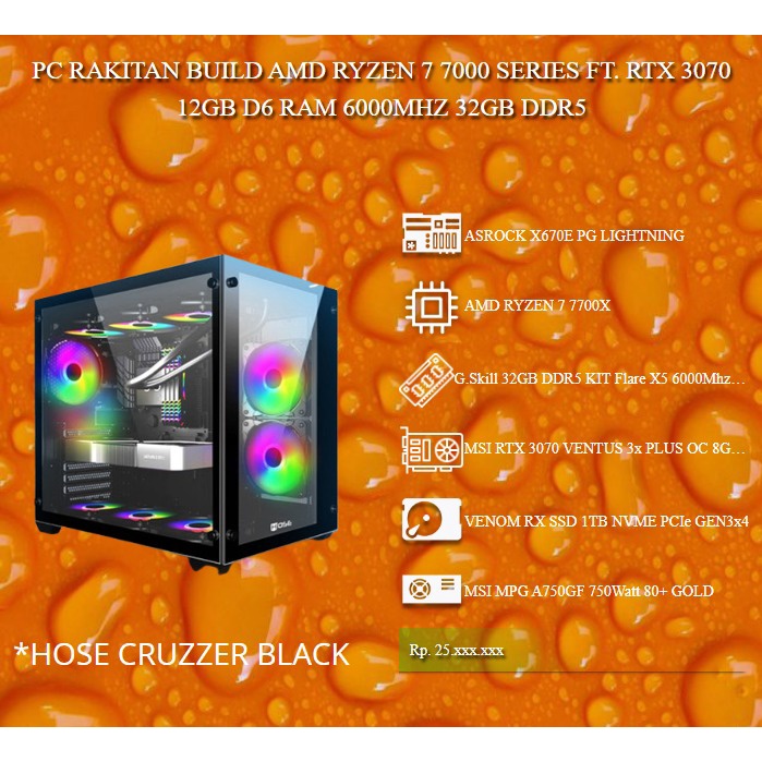 Jual PC GAMING DESAIN RENDER AMD RYZEN 7000 SERIES RYZEN 7 7700X RAM ...