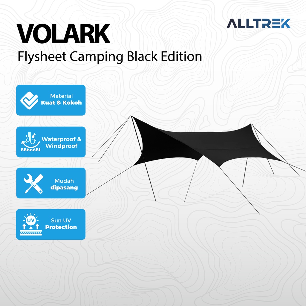 Jual ALLTREK Flysheet Camping VOLARK Black Edition Anti UV Outdoor ...