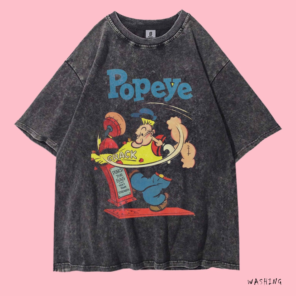 Jual Baju Oversize Washing Disney Popeye Vintage Tee | Shopee Indonesia