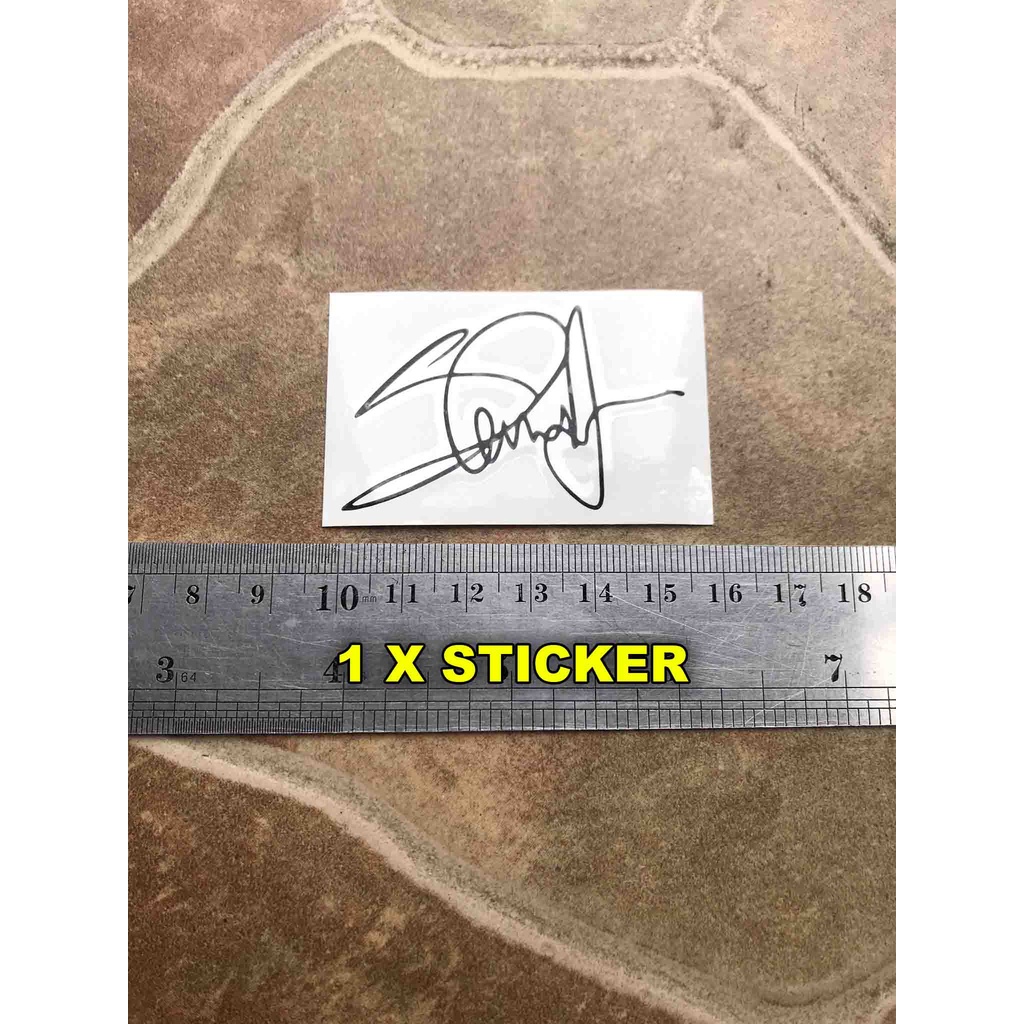 Jual Steve Harris Signed Sticker Signature Autograph Logo Headstock ...