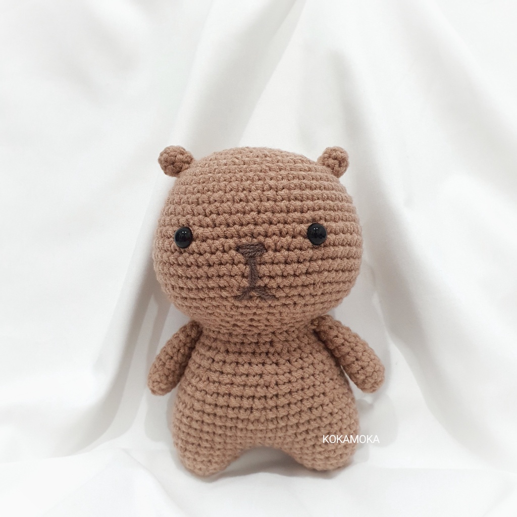 Jual Boneka Rajut Brown Bear Amigurumi Beruang Handmade Crochet ...