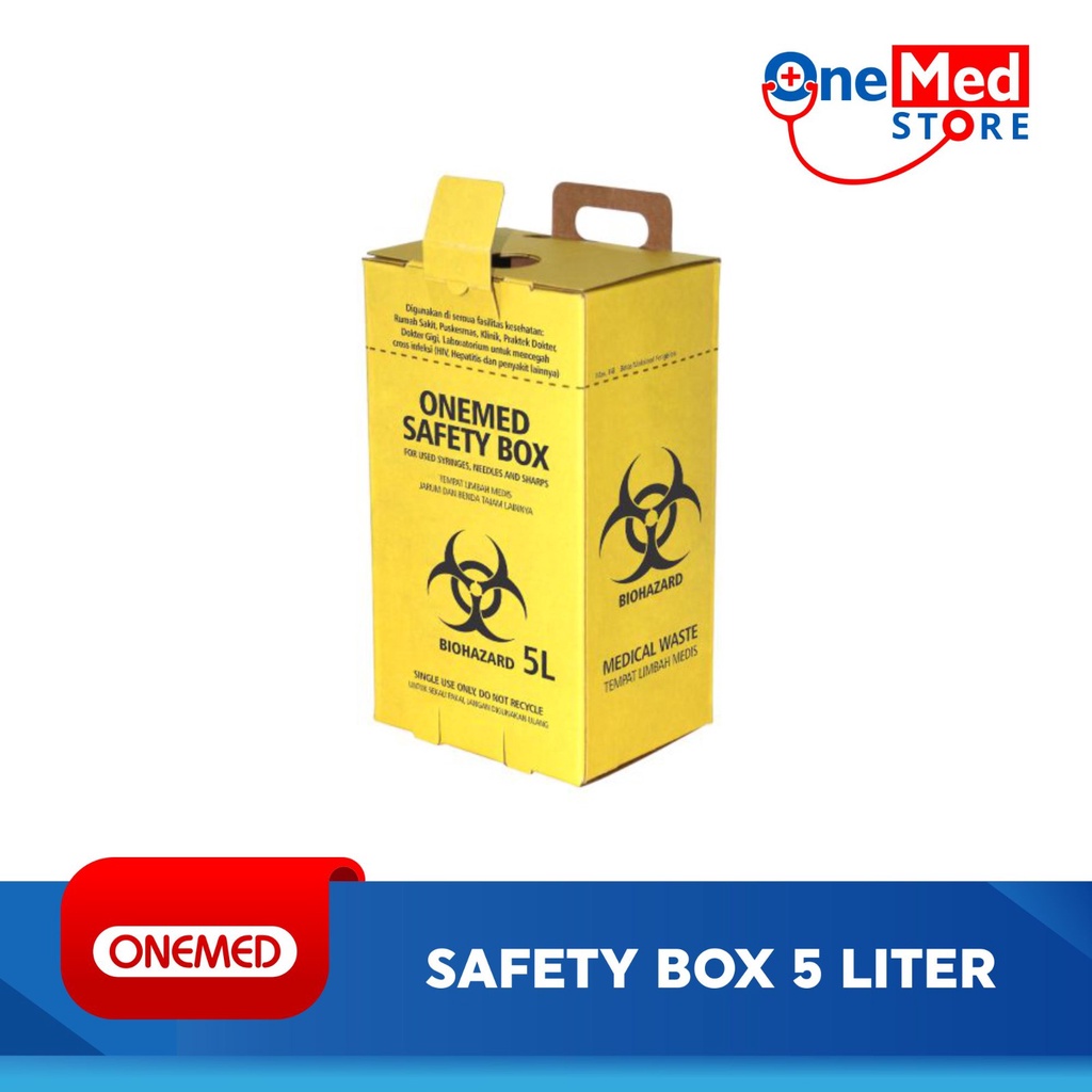 Jual OneMed Safety Box Kuning 5L MM | Shopee Indonesia