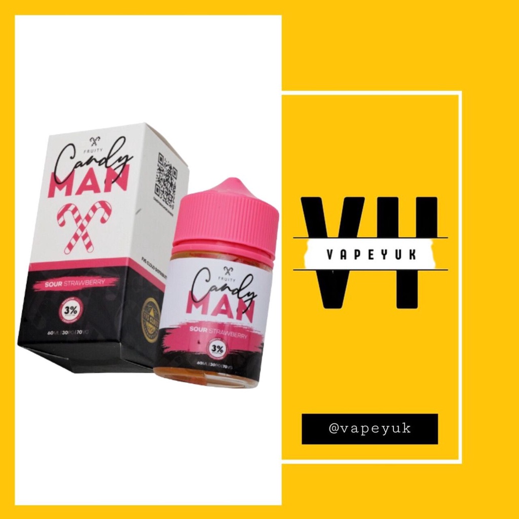 Jual Candyman Sour Strawberry 60ml Candy Man Fruity | Shopee Indonesia