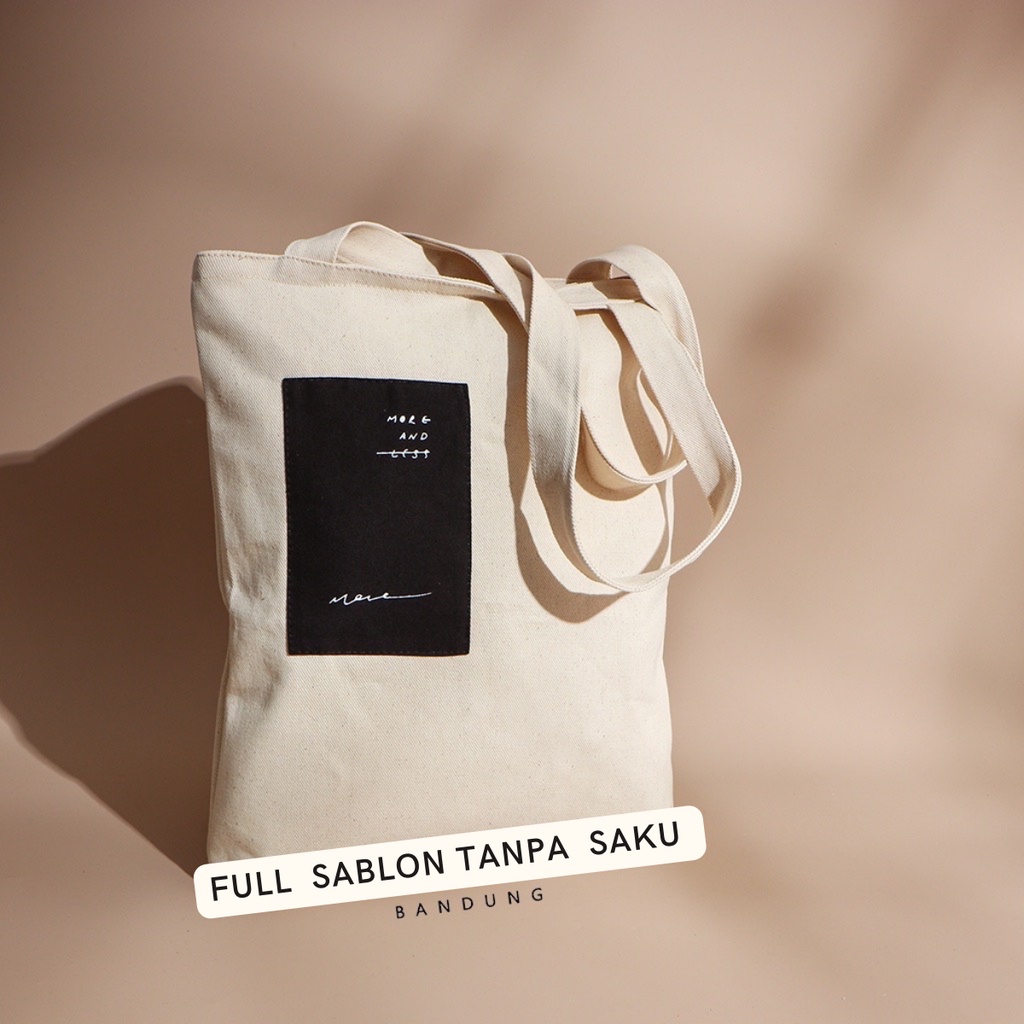Jual BRS BIG RAMADHAN SALE TOTEBAG RESLETING MORE AND LESS FULL SABLON ...