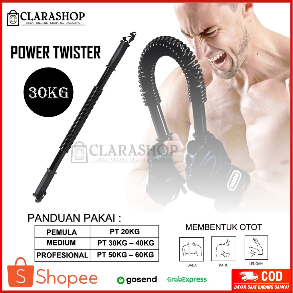 Jual Power Twister Power Bender 30kg alat Fitness Pembentuk Otot Bahu ...