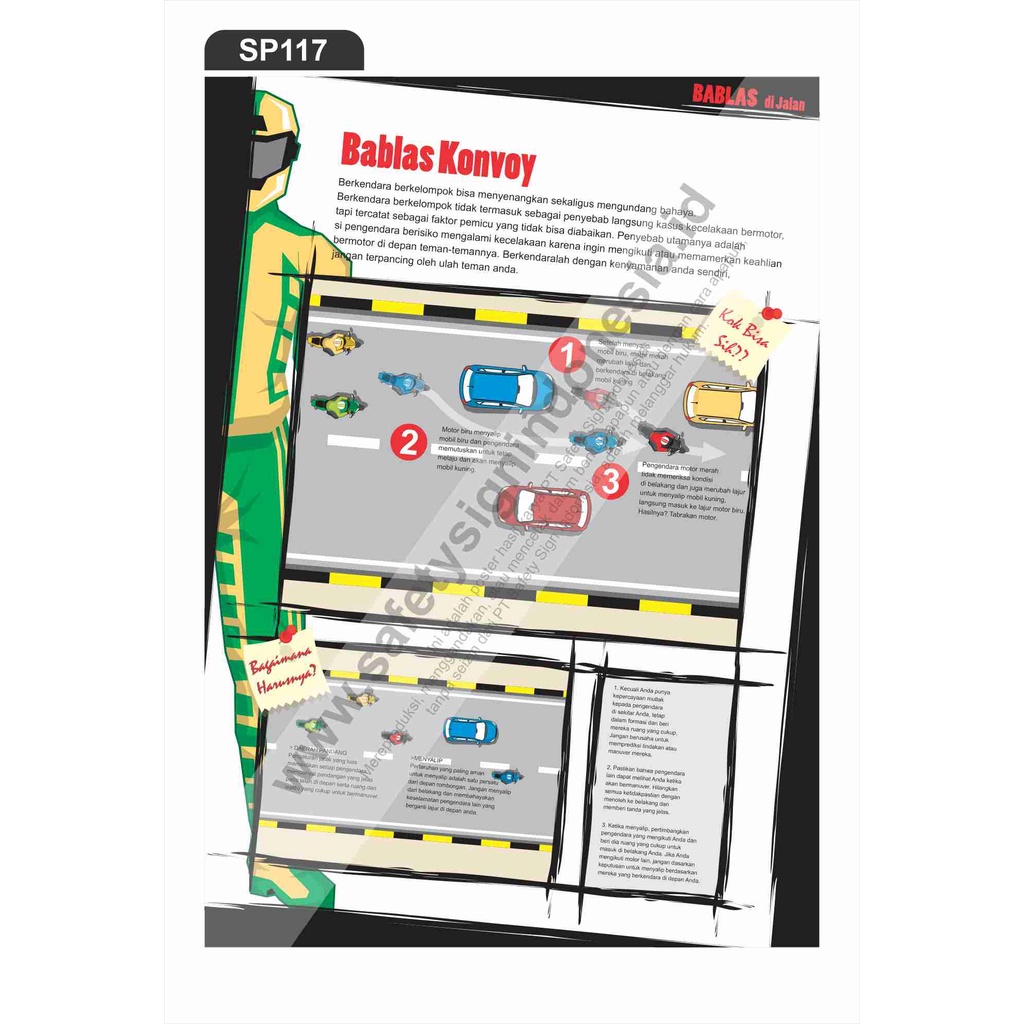 Jual SP117 Poster K3 Safety A1 Pigura - Safety Riding, Bablas Konvoy ...