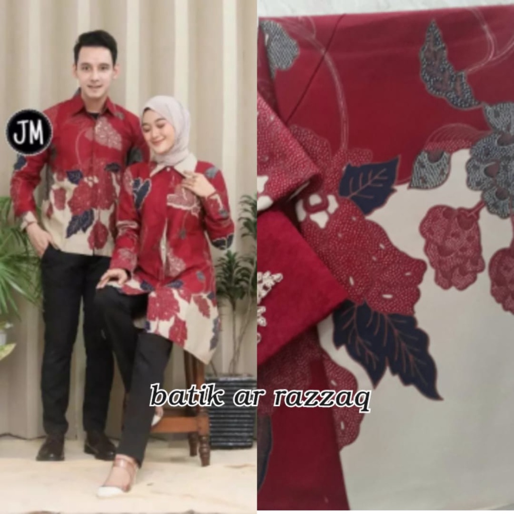 Jual Kain batik printing motif bunga mawar kain batik meteran bahan ...