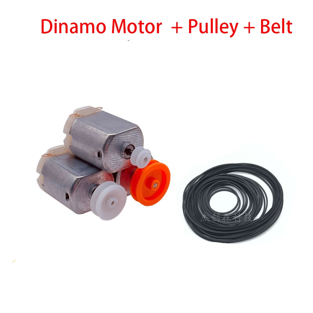 Jual Dinamo Motor plus PULLEY and BELT Shaft 2mm (130VX) | Shopee Indonesia