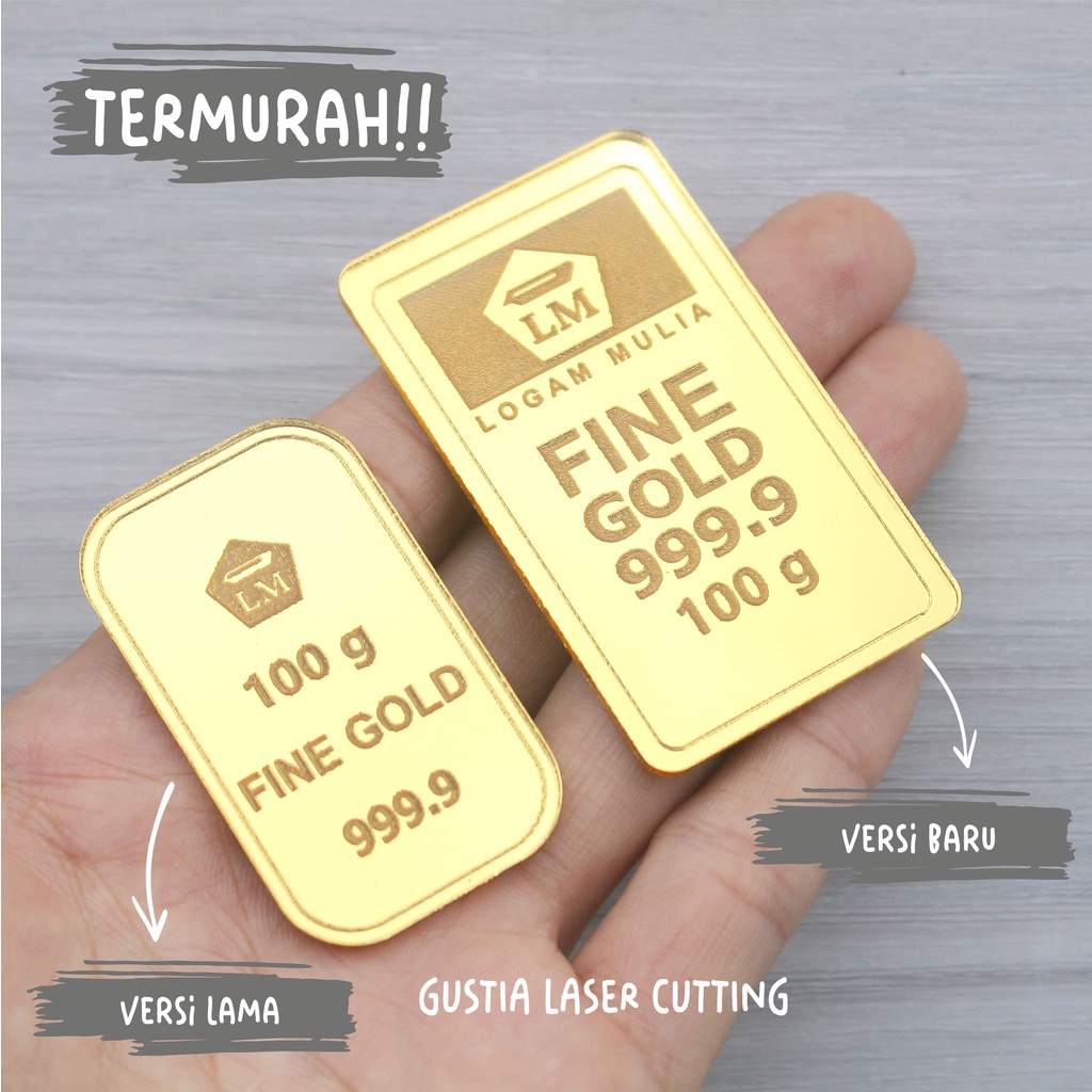 Jual Replika Logam Mulia Akrilik Mirror Gold | Dummy Logam mulia | Emas ...