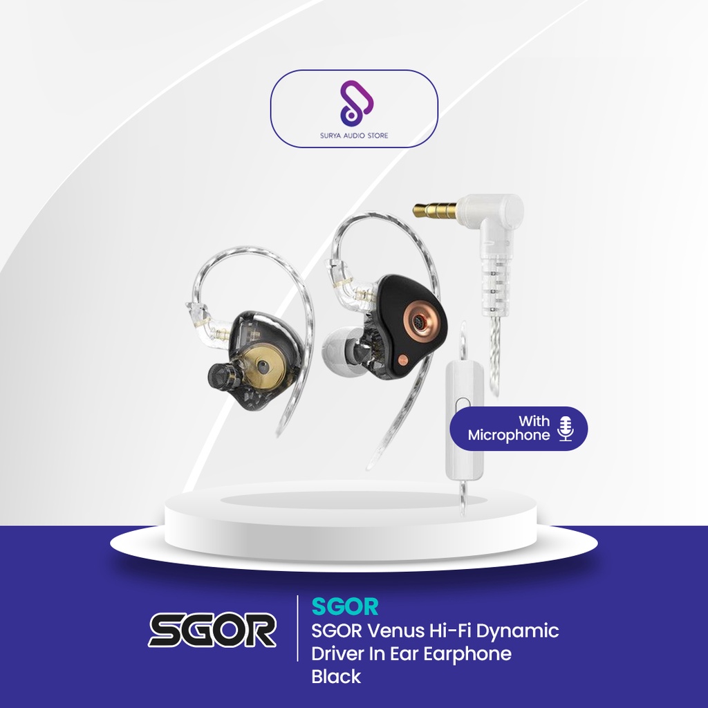 Jual SGOR Venus Hi-Fi Dynamic Driver In Ear Earphone With Mic | Shopee ...