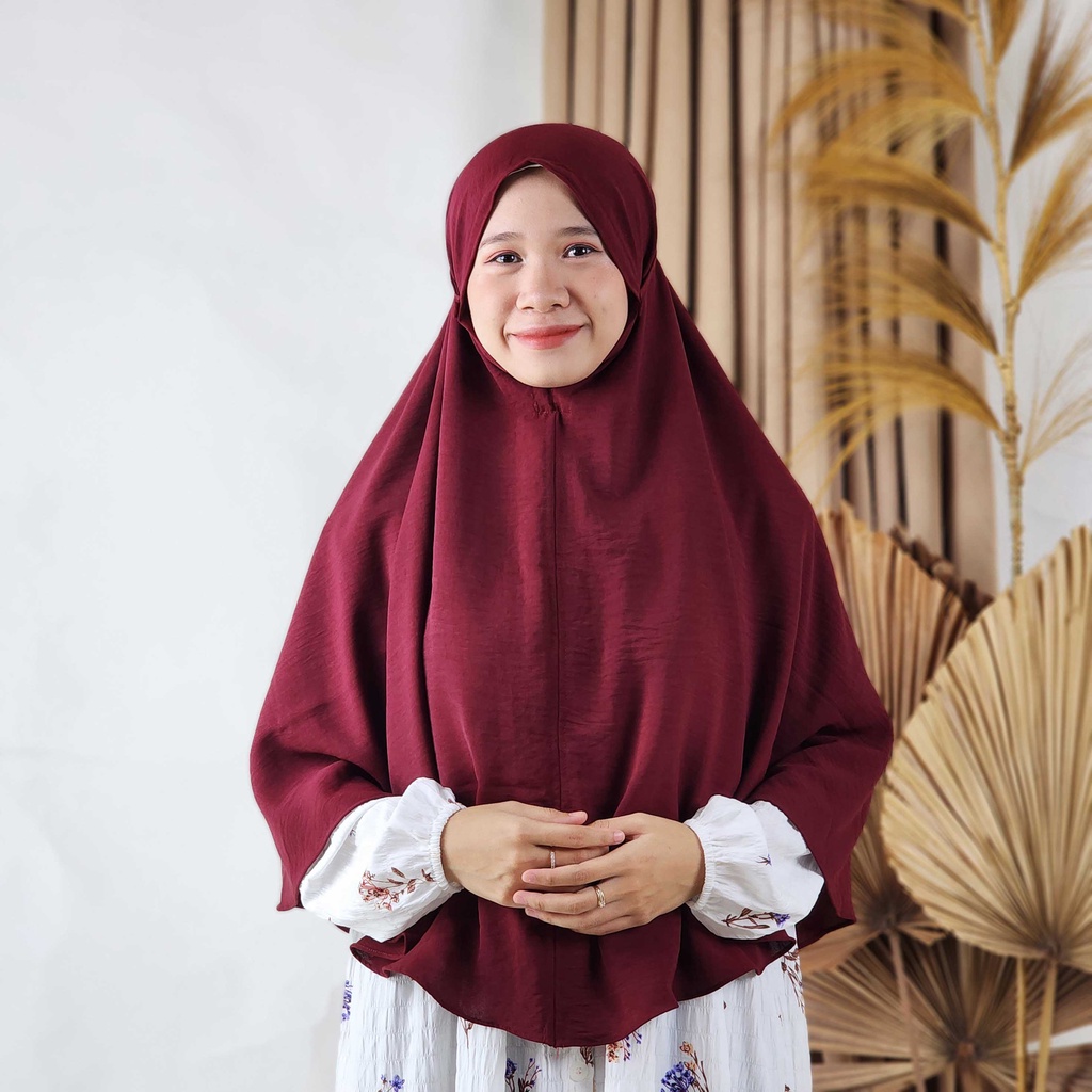 Jual Hijab Bergo Maryam Crinkle Airflow Size XL | Shopee Indonesia
