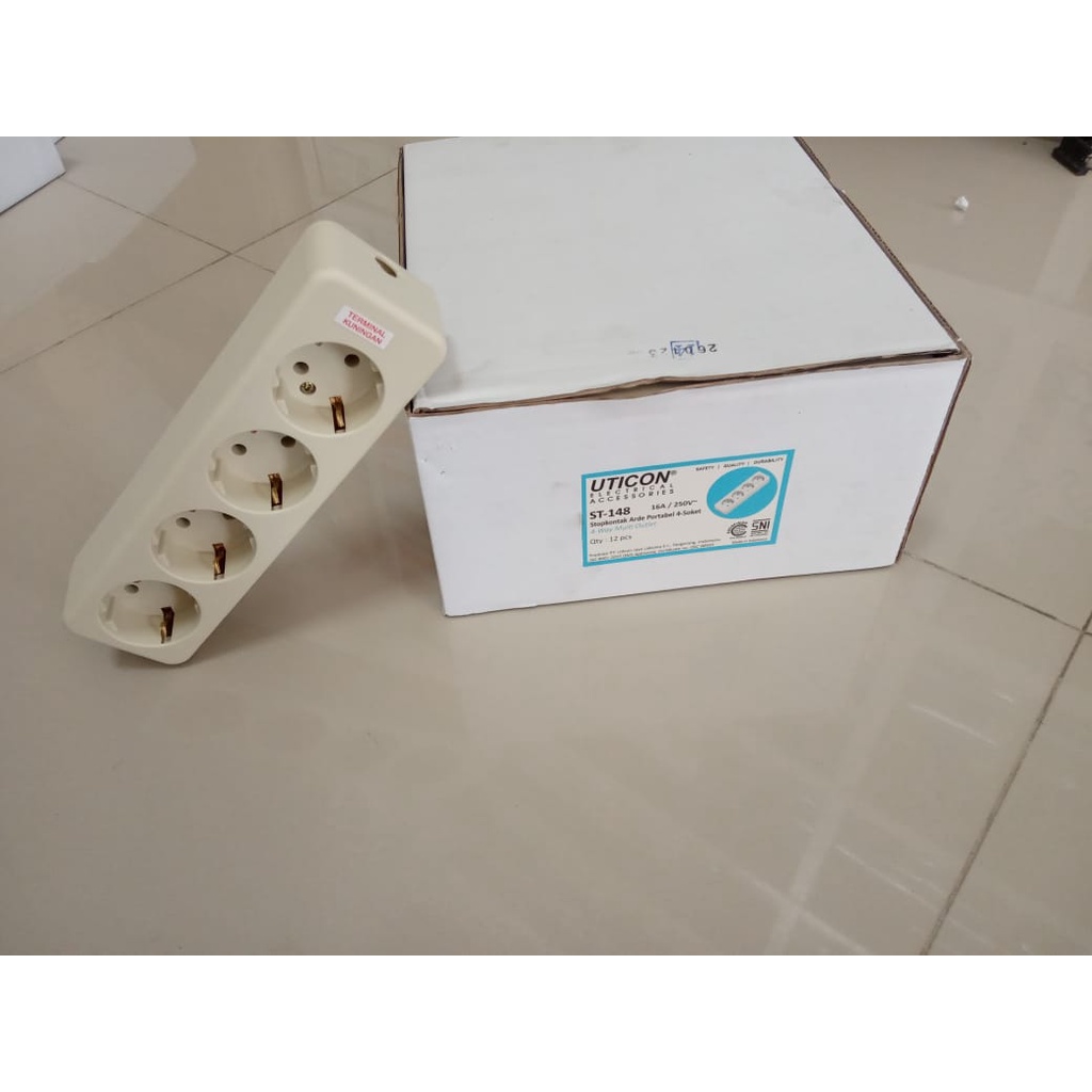 Jual STOP KONTAK ARDE 4 LUBANG ST 148 UTICON | Shopee Indonesia