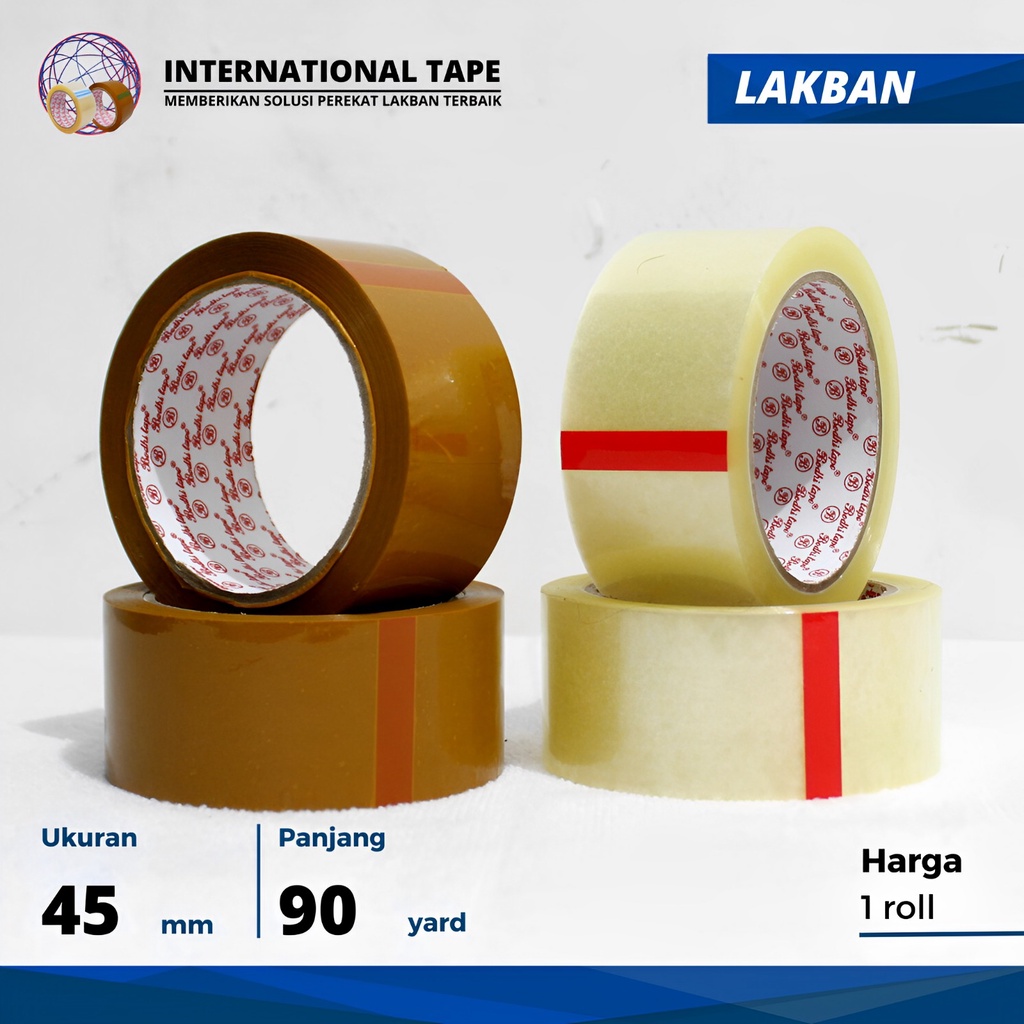 Jual Plakban OPP lakban BODHI " bening coklat 45mm x 90 yard TAPE ...