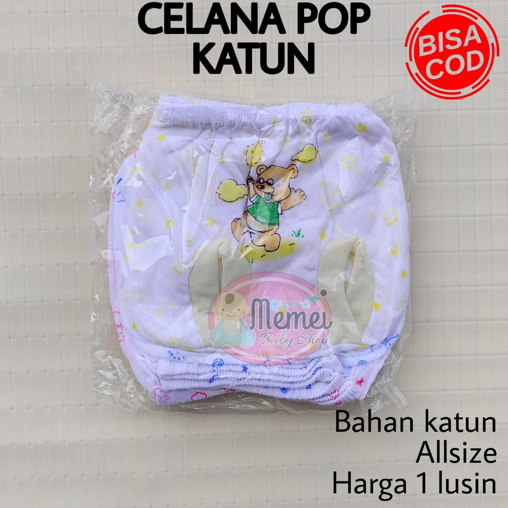 Jual 1 LUSIN (12 pcs) Celana bayi pop KATUN murah berkualitas | Shopee Indonesia