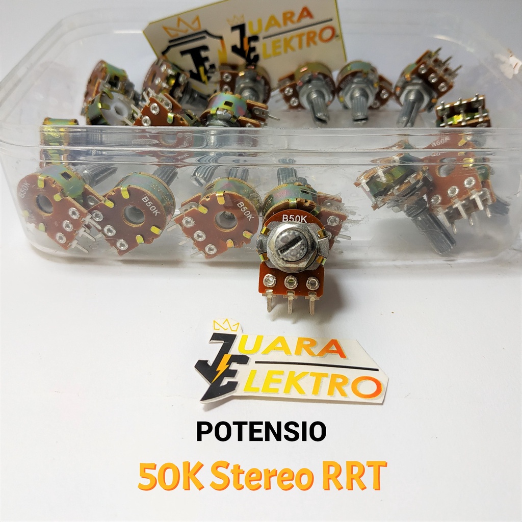 Jual Potensio 50K Stereo RRT | Potensiometer Stereo 50K RRT | Shopee ...