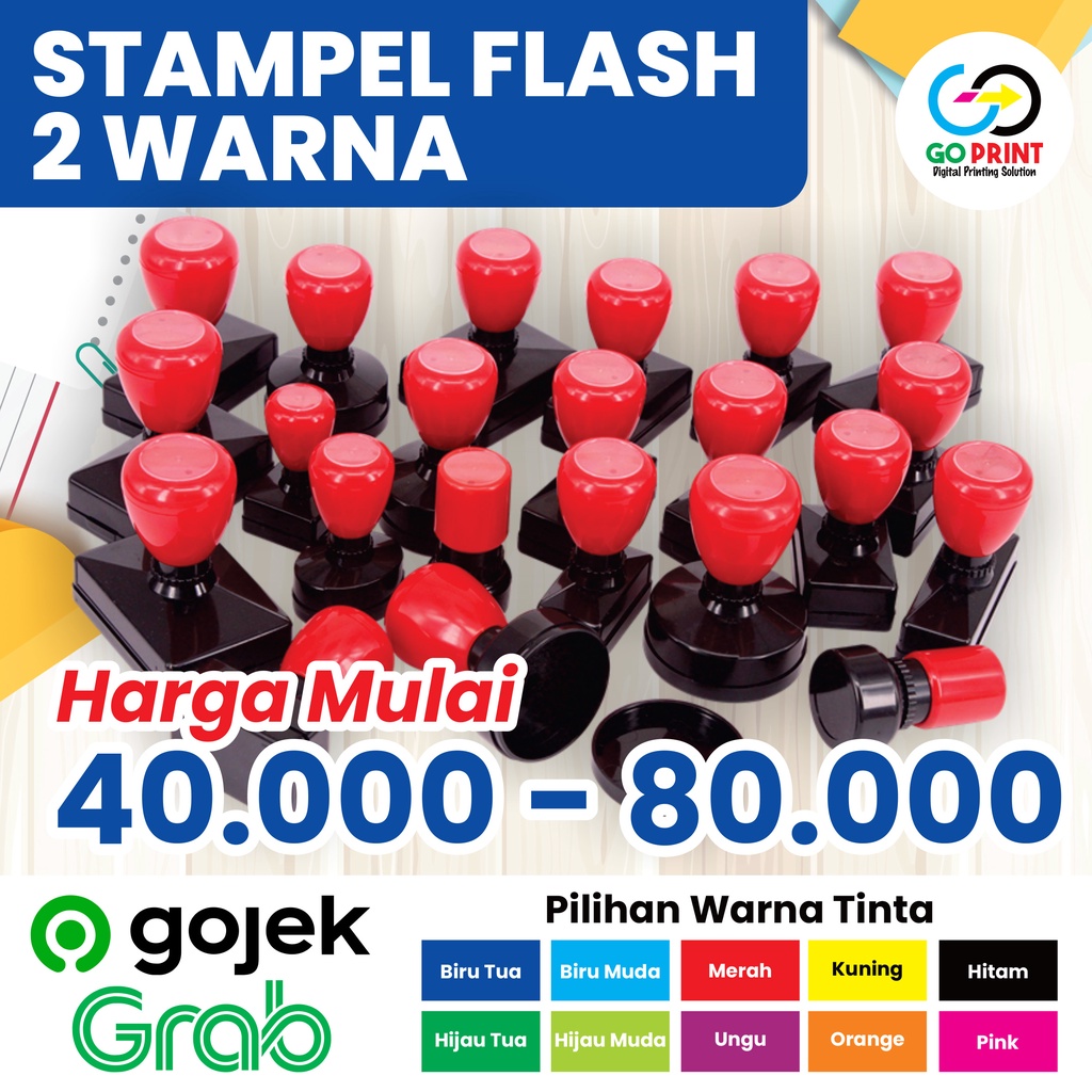 Jual STEMPEL WARNA FLASH | STEMPEL UKURAN STANDARD TERMURAH | 2 WARNA ...