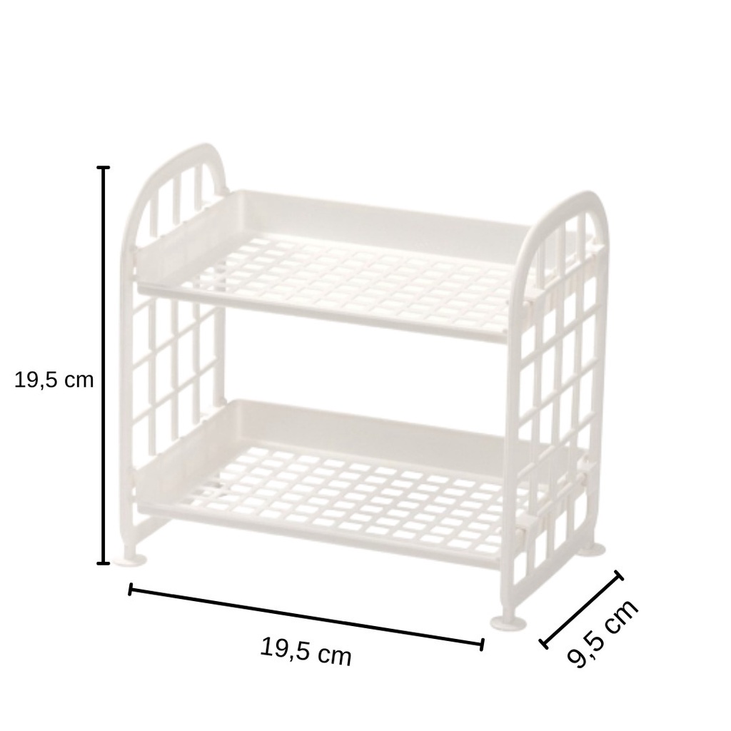 Jual STT Rak Meja Plastik Mini 2 Tingkat Multifungsi Rak 2 Susun Rak ...