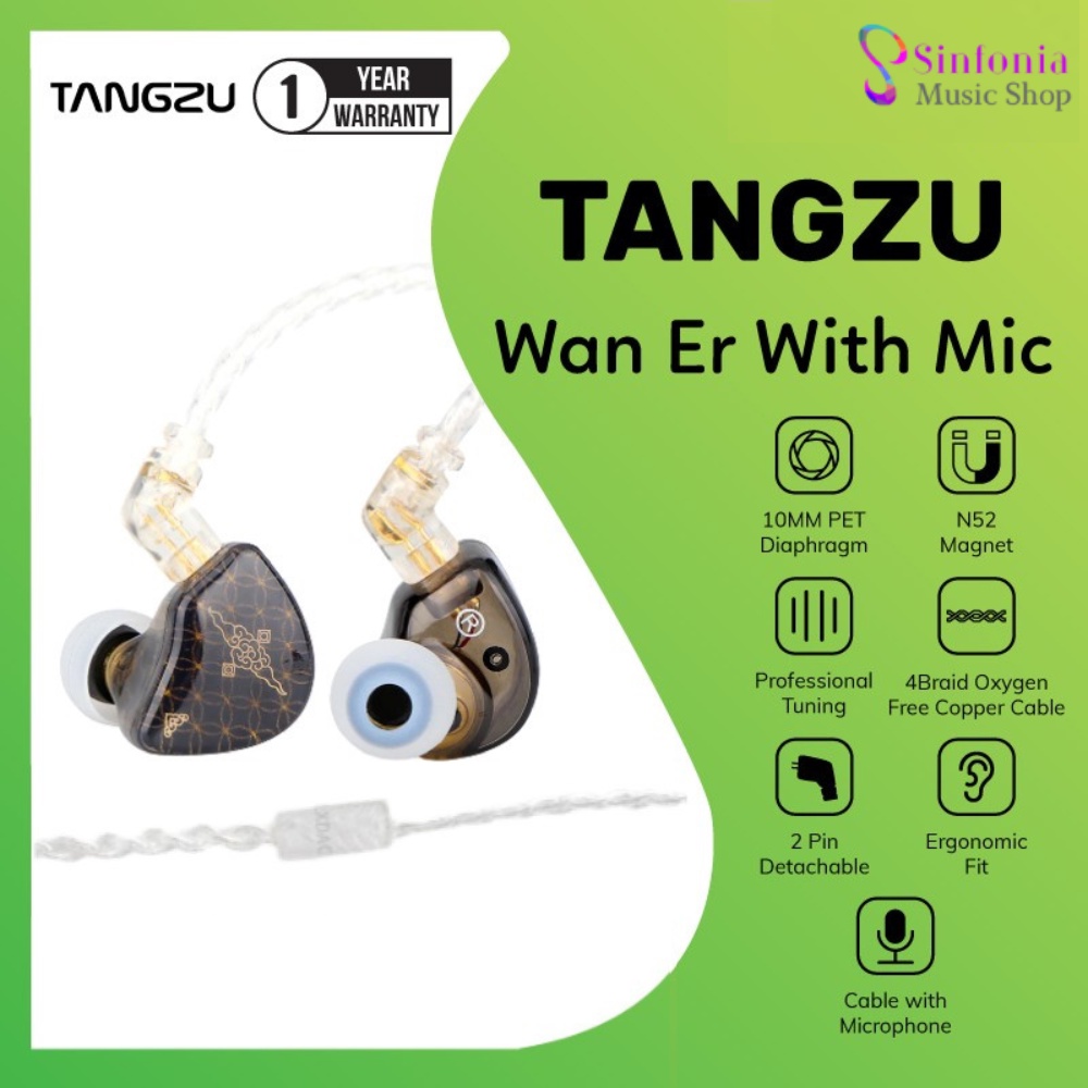 Jual Tangzu Wan Er / WanEr SG 10MM PET Diaphragm In Ear Earphone with ...