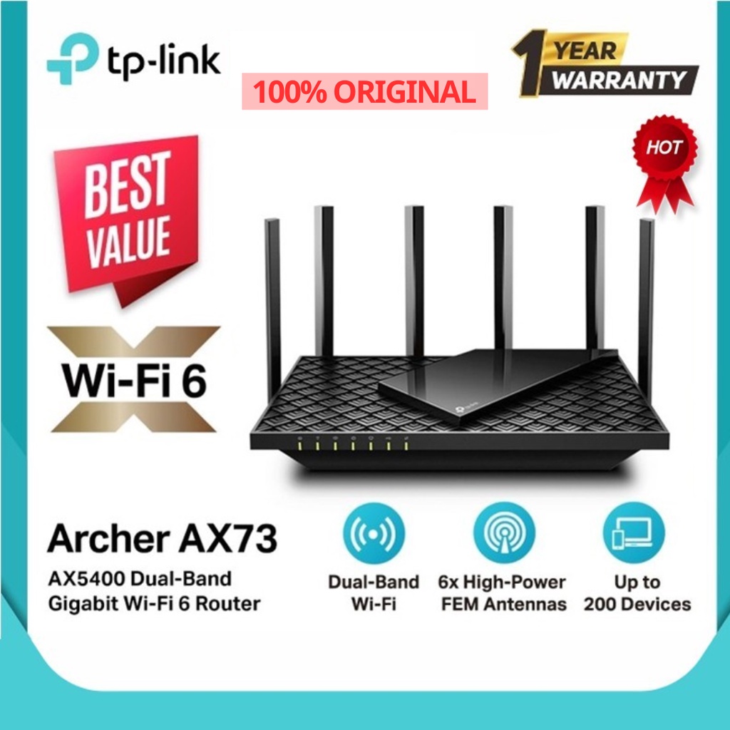 Jual Tp-link Archer AX73 AX5400 WiFi 6 Wireless Router Tplink AX 73 AX 5400 | Shopee Indonesia